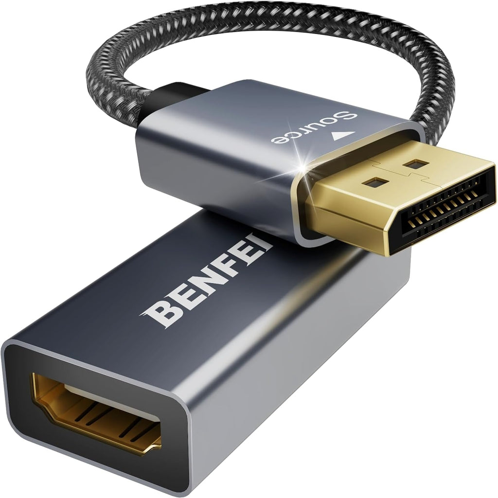 BENFEI 4K DisplayPort to HDMI Adapter, (2K 60Hz, 1080p 120Hz) Uni-Dire ...