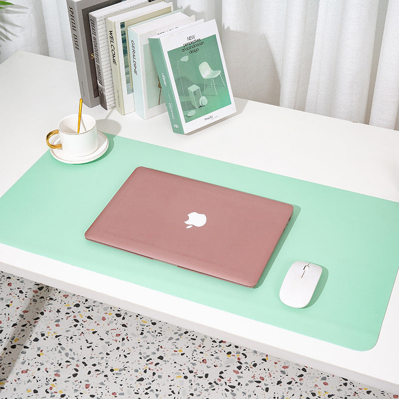 Green Extra-Large Leather Table Mat for Study & Work - Pad for Student ...
